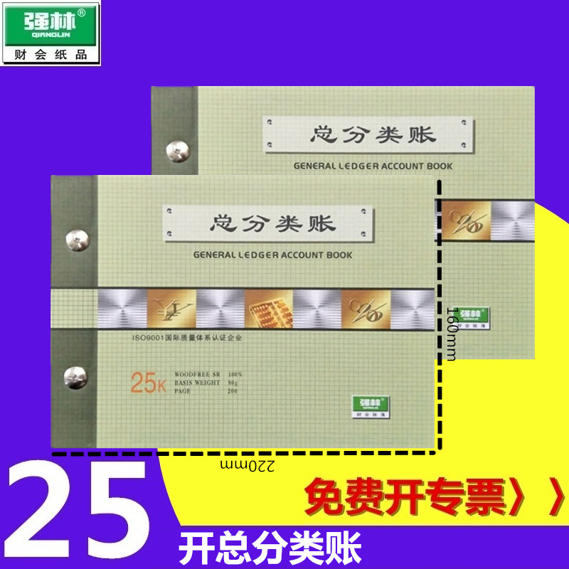 强林170-25总分类账本活页账册财务办公用品会计记帐本25开 总分类账