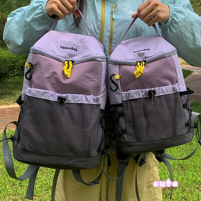 韩国进口休闲运动背包户外双肩包徒步登山大容量旅行书包轻便通勤