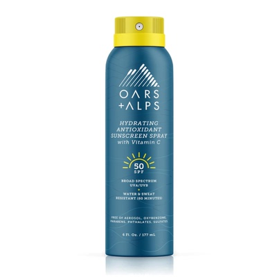 美国直邮Oars + Alps水润SPF 50防护喷雾注入维生素C 防水防汗