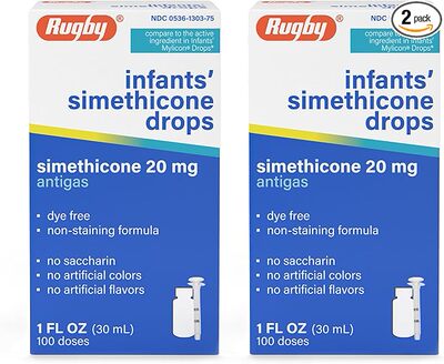 美国直邮Rugby Dye-Free Infants' Gas Drops 缓解婴幼儿胀气滴剂