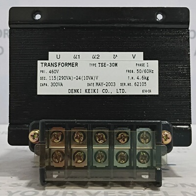 Denki Keiki TSE30M Transformer 300VA Pri. 460V Sec. 115290VA