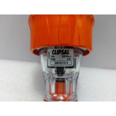 Clipsal 56CSC315 Presa Di Estensione 3 Pini Piatto 15A 250Va