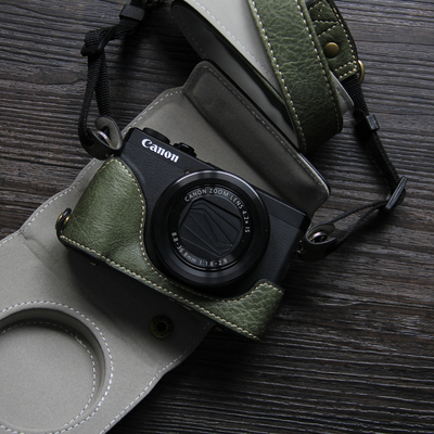 适用佳能g7x3保护套复古g7x2