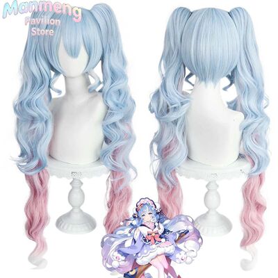 Snow Cosplay Wig Heat Resistant Synthetic Long Blue Pink Hai