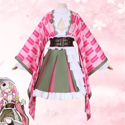 Anime Kanroji Mitsuri Cosplay Costume Anniversary Women Adul