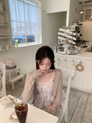 萌萌Ja碎花吊带内搭背心蕾丝女