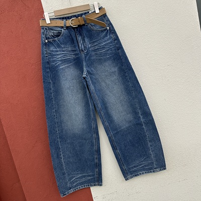 Q FASHION JEANS春款 酷希莱61161镰刀牛仔裤女欧洲站高腰弯刀裤