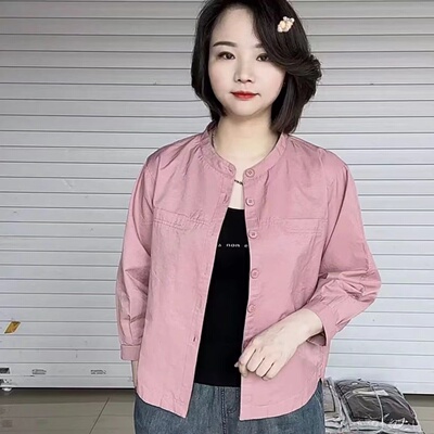 2025秋季新款爆款减龄水洗棉淑女气质甜美范高质网红爆款衬衫外套