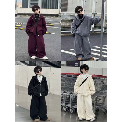 THE LUHAN【宠溺绒冬】秋冬设计双面绒亲子装男童运动套装25763