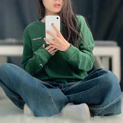 耐克Nike保暖圆领男女森林绿