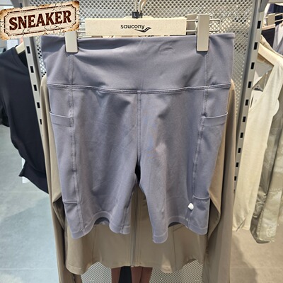 Saucony索康尼女子款紫色健身跑步运动紧身弹力五分裤SA1259LG02L