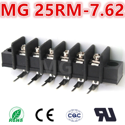 MG 25R 25RM 7.62MM间距 栅栏接线端子 弯针 带固定耳