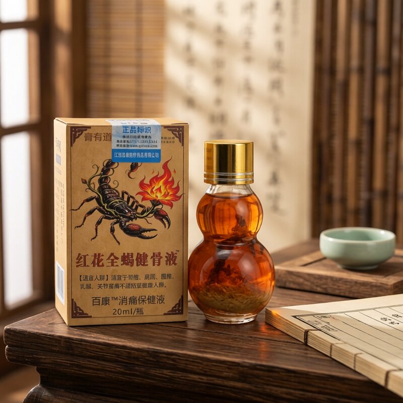 膏有道红花蝎毒健骨液20ml外用百康消痛保健液康复护理油正品