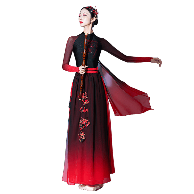 中国风爵士舞蹈服装剑舞侠客风