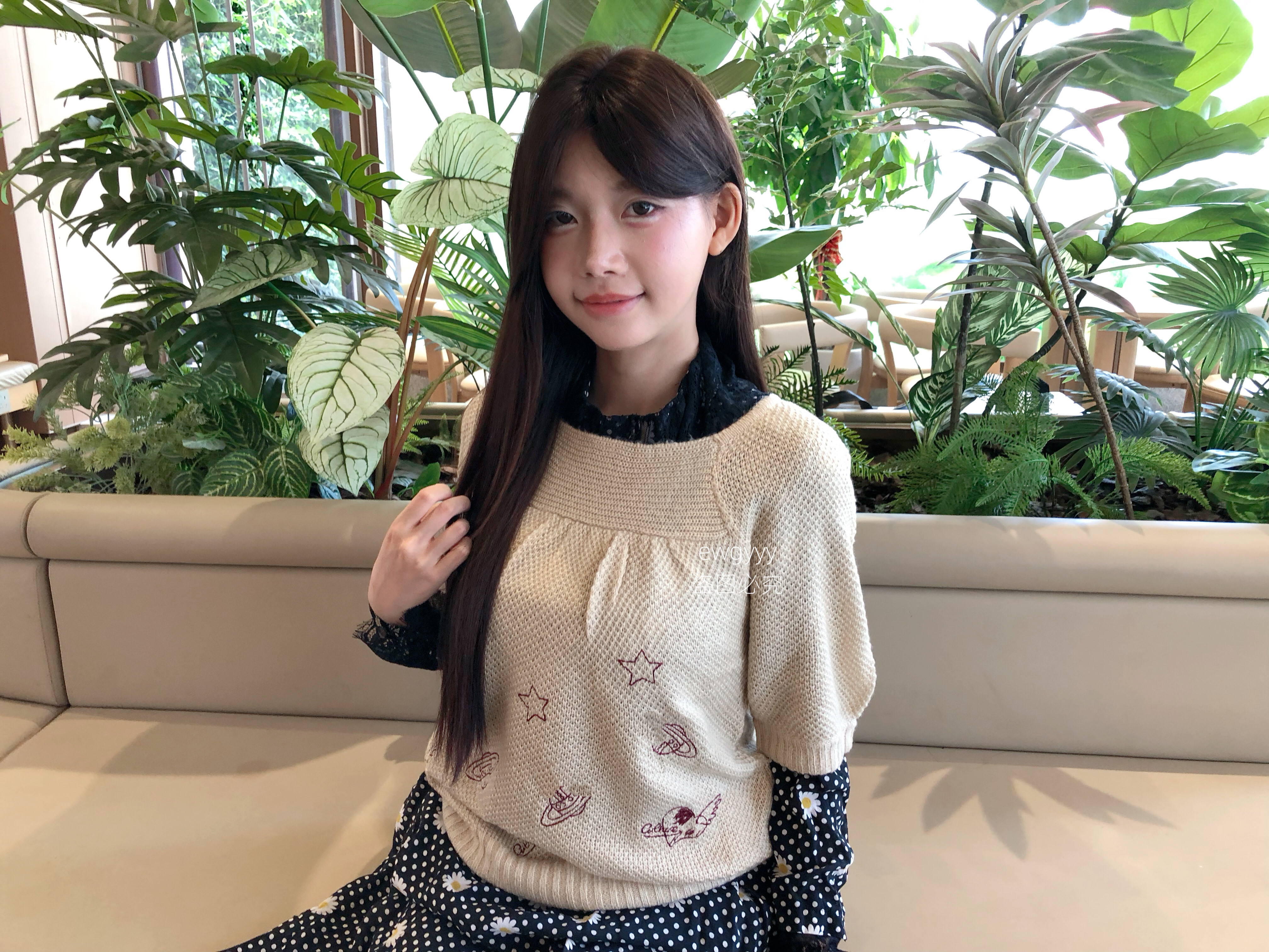 四季减龄复古清新针织娃娃衫套衫装饰外搭针织短袖套衫