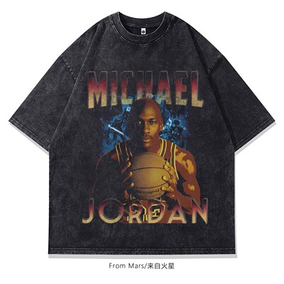 追逐梦想复古印花短袖T恤宽松