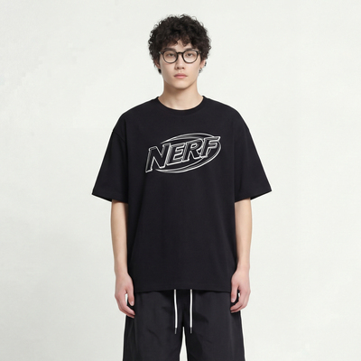 NERF玩具枪风短袖T恤重磅纯棉