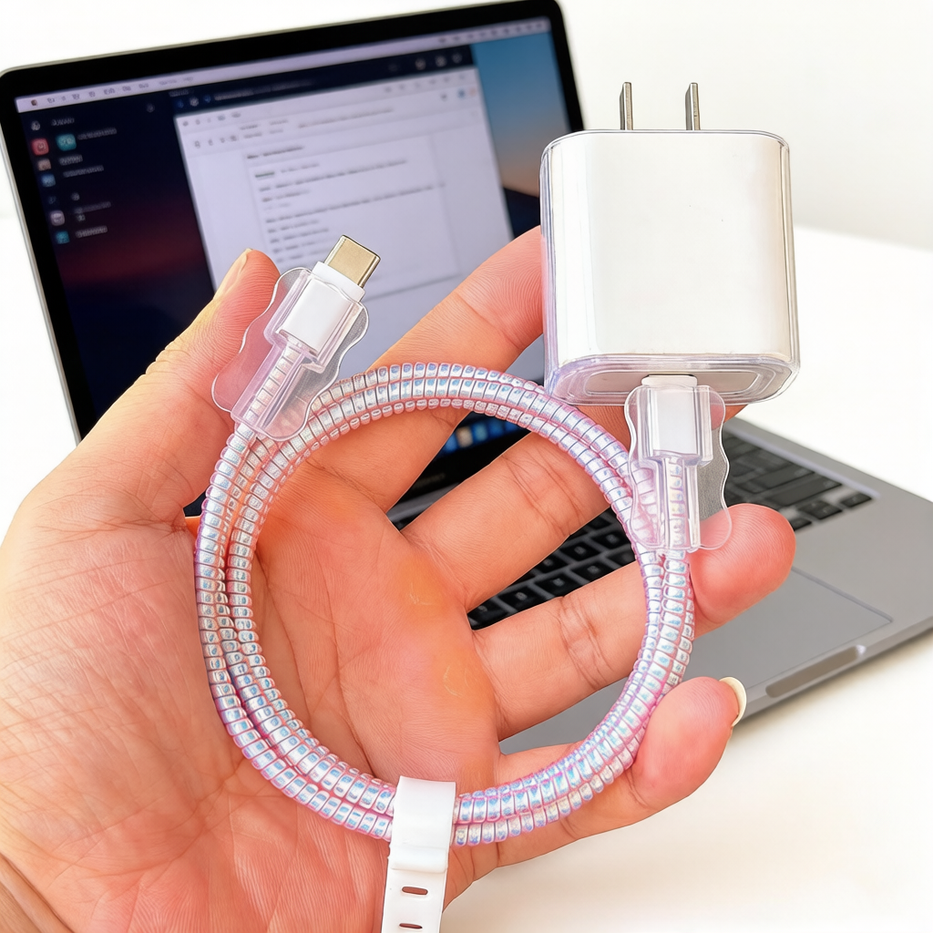 适用苹果笔记本MacBook NEO 20W充电器电源壳数据线保护套缠绕绳