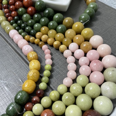 圆珠散珠子阿拉善玉髓散珠