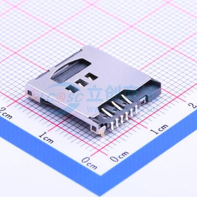 SIM卡连接器 SIM-001 SMD 拔插式 MicroSIM卡 卡座 电子元器件