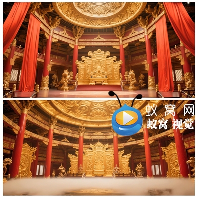 S6442《霓裳羽衣舞》 皇宫 宫殿古典古风舞蹈LED大屏背景视频素材