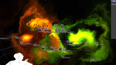 touchdesigner工程源文件—流体互动- 体感Kinect，leapmotion