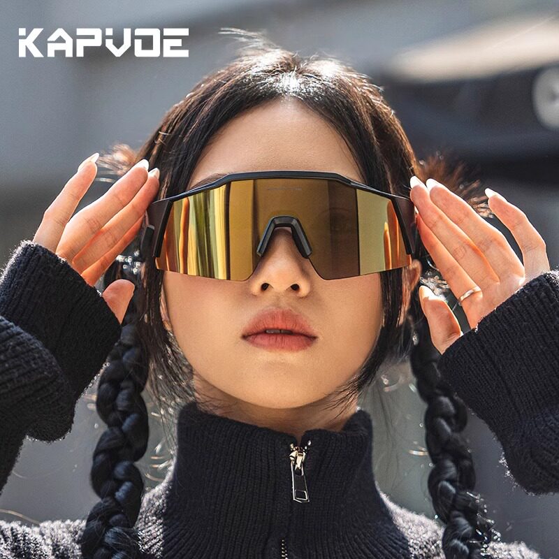 KAPVOE骑行眼镜日夜两用近视专业自行车防风变色跑步护目镜男女款