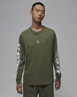 Nike/耐克Jordan MVP 春季男士复古圆领长袖针织T恤FZ1974