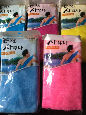 0.05韩国 WEAVER浴花 沐浴擦 长条形状 可产生丰富泡沫