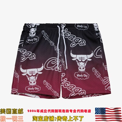 美国代购 公牛队 mitchellness Destination Leisure Camp 运动裤