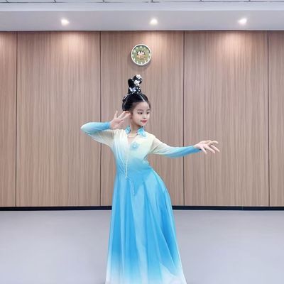 新款古典舞清庭云月演出服裙