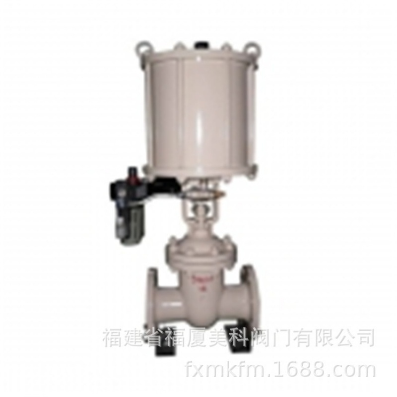 美科阀门直销铸钢不锈钢气动法兰闸阀Z641H/Z641Y-16/25/40/64C/P_虎窝淘