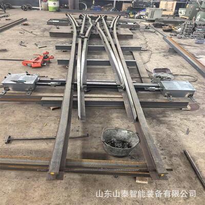 煤路气多种动道岔铁无极绳转极弯矿道岔厂家直供矿用气动无绳道岔
