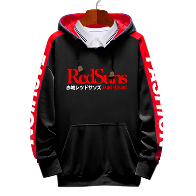 头文字d赛车拼接连帽卫衣可定制