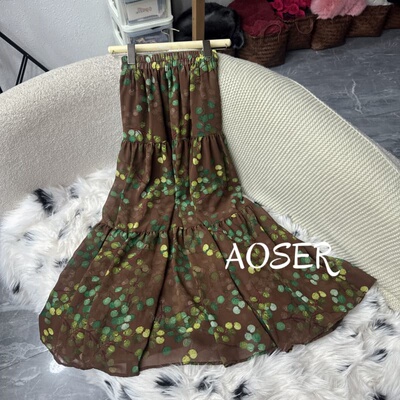 AOSER新款通勤百搭A字大摆半裙