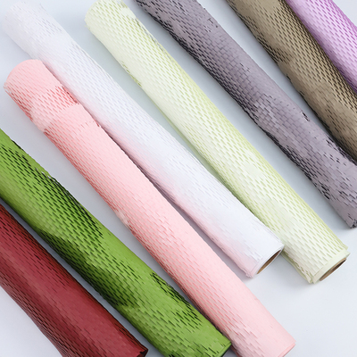 蜂窝纸牛皮包装纸花束鲜花包花纸网眼网格礼盒填充洞洞纸花店材料