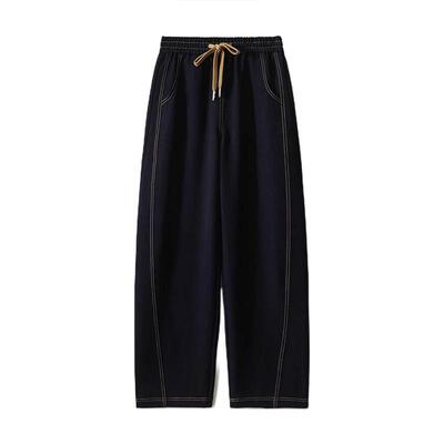 抽绳显瘦裤子高腰宽松香蕉长裤女