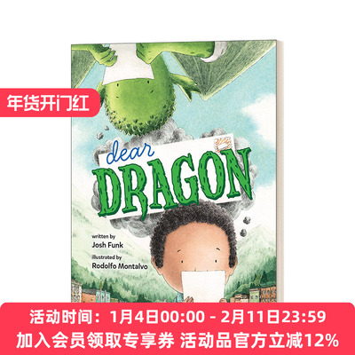 英文原版 Dear Dragon A Pen Pal Tale 亲爱的龙 一个笔友的故事 4-8岁儿童绘本 Josh Funk 精装 英文版 进口英语原版书籍