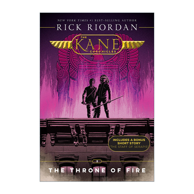 英文原版 The Kane Chronicles Book Two The Throne of Fire new cover 埃及守护神2 凯恩与烈焰王座 新封面 进口英语原版书籍