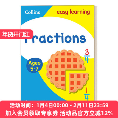 柯林斯分数 5-7岁 英文原版 Fractions Ages 5-7  英文版 进口英语原版书籍