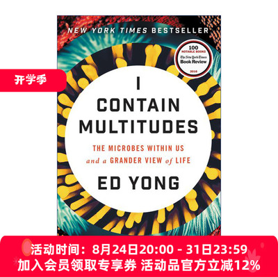我包罗万象  英文原版 I Contain Multitudes 微生物视野下的生命图景全纪录 精装 英文版 进口英语原版书籍