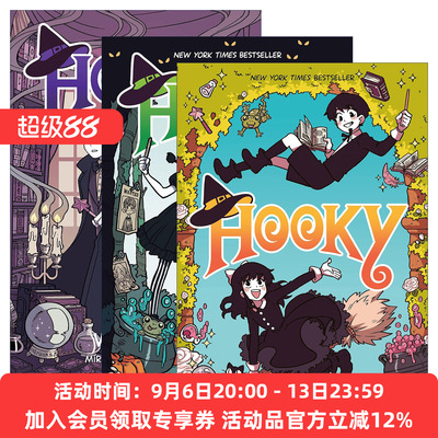 英文原版 Hooky 双胞胎兄妹的奇幻冒险系列1-3册 全彩漫画 英文版 进口英语原版书籍