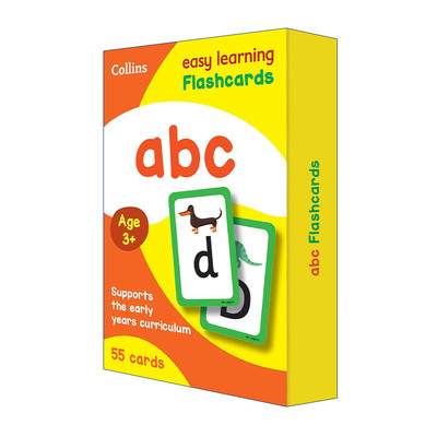 英文原版 Collins Easy Learning Flashcards Ages 3-5: ABC 柯林斯易学儿童 字母闪卡 3-5岁 英文版 进口英语原版书籍