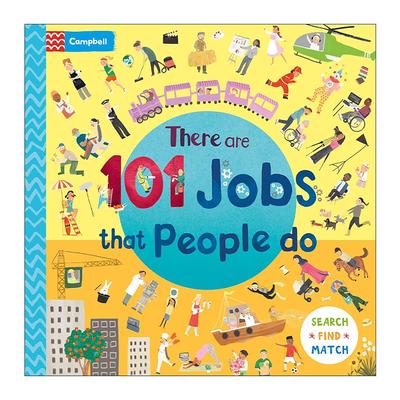 英文原版 There Are 101 Jobs That People Do in This Book 101种职业 儿童科普百科绘本纸板书 英文版 进口英语原版书籍