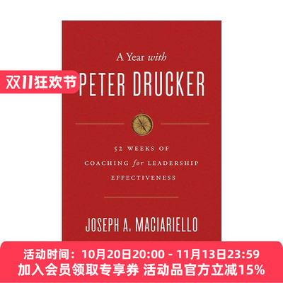 英文原版 A Year with Peter Drucker 我在彼得杜拉克身旁的一年 杜拉克的52周教练课 精装 英文版 进口英语原版书籍