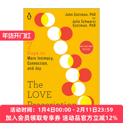 英文原版 The Love Prescription 爱的处方 七天的亲密 联系和快乐 幸福的婚姻作者John Julie Gottman 爱情心理学 英文版进口书