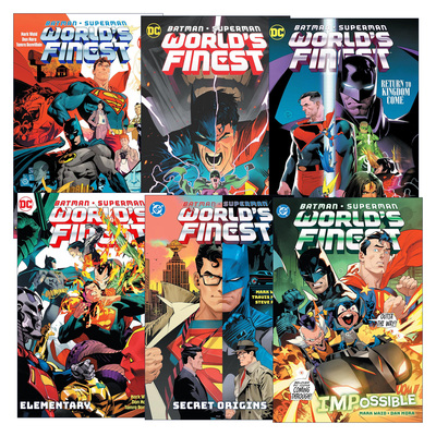 英文原版 Batman/Superman World's Finest 蝙蝠侠 超人 世界至佳拍档系列6册 DC漫画 马克·怀德 英文版 进口英语原版书籍