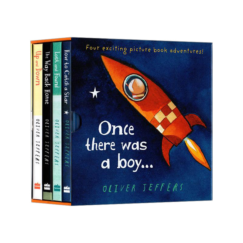 英文原版绘本 Once There Was A Boy… Boxed Set 智慧小孩系列精装绘本4册盒装 Oliver Jeffers 精装 ...