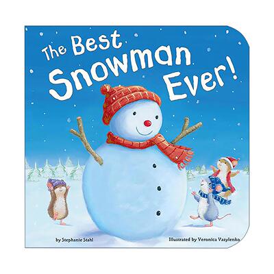 英文原版 The Best Snowman Ever 顶好的雪人 儿童绘本 纸板书 Veronica Vasylenko插画 英文版 进口英语原版书籍