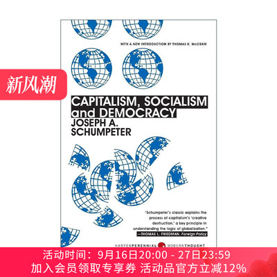 英文原版 Capitalism  Socialism  and Democracy 资本主义 社会主义和民主 第3版 约瑟夫·熊彼得 英文版 进口英语原版书籍